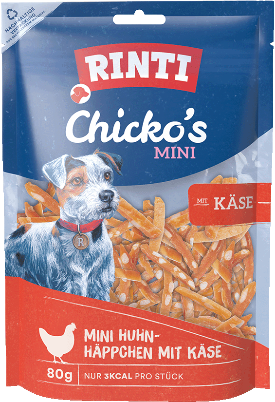 Chicko Mini Huhn und Käse Beutel 80g