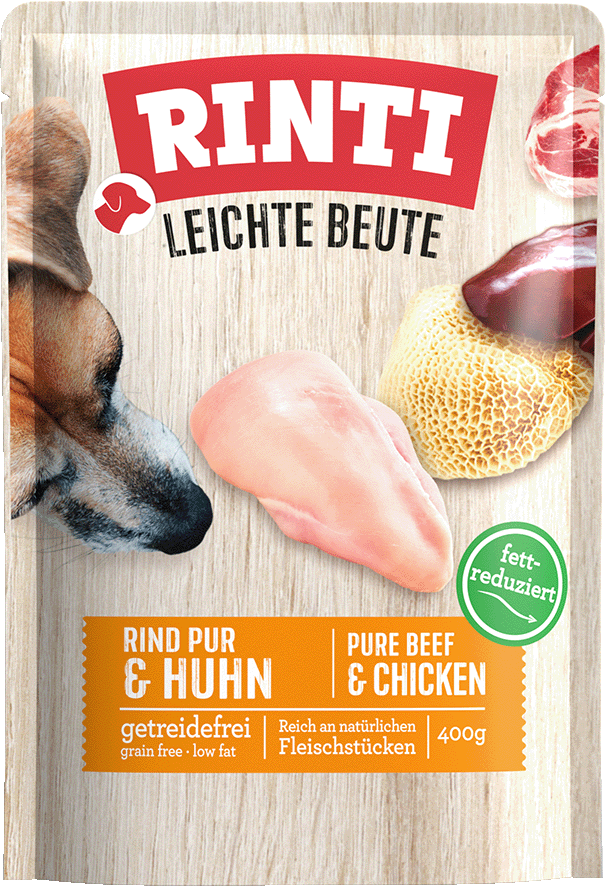 Leichte Beute Rind Pur + Huhn Frischebeutel 400g